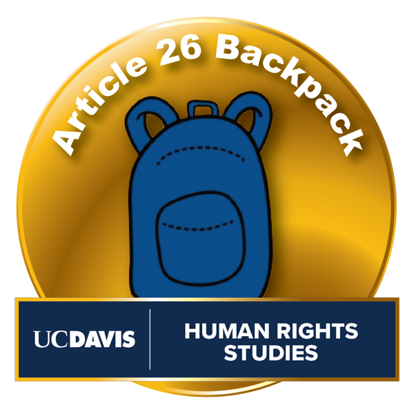 Article 26 Backpack Guide Training Program - The Backpack Guide Badge | Human Rights at UC Davis